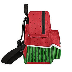 Watermelon Mini Backpack Purse for Women, Fruit Small Fashion Daypack, Casual Lightweight Bag