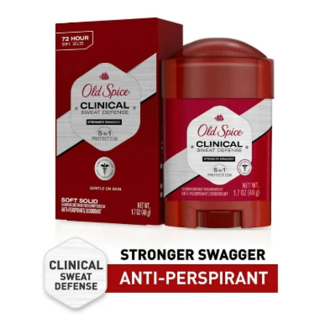 Old Spice Clinical Sweat Defense Anti-perspirant Deodorant for Men, 72 Hour, Extra Fresh, 1.7 Oz