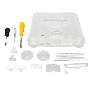 Replacement Translucent Clear Housing Case Multipurpose Retro Video Game Console Shell for N64 Retro Video Game Console