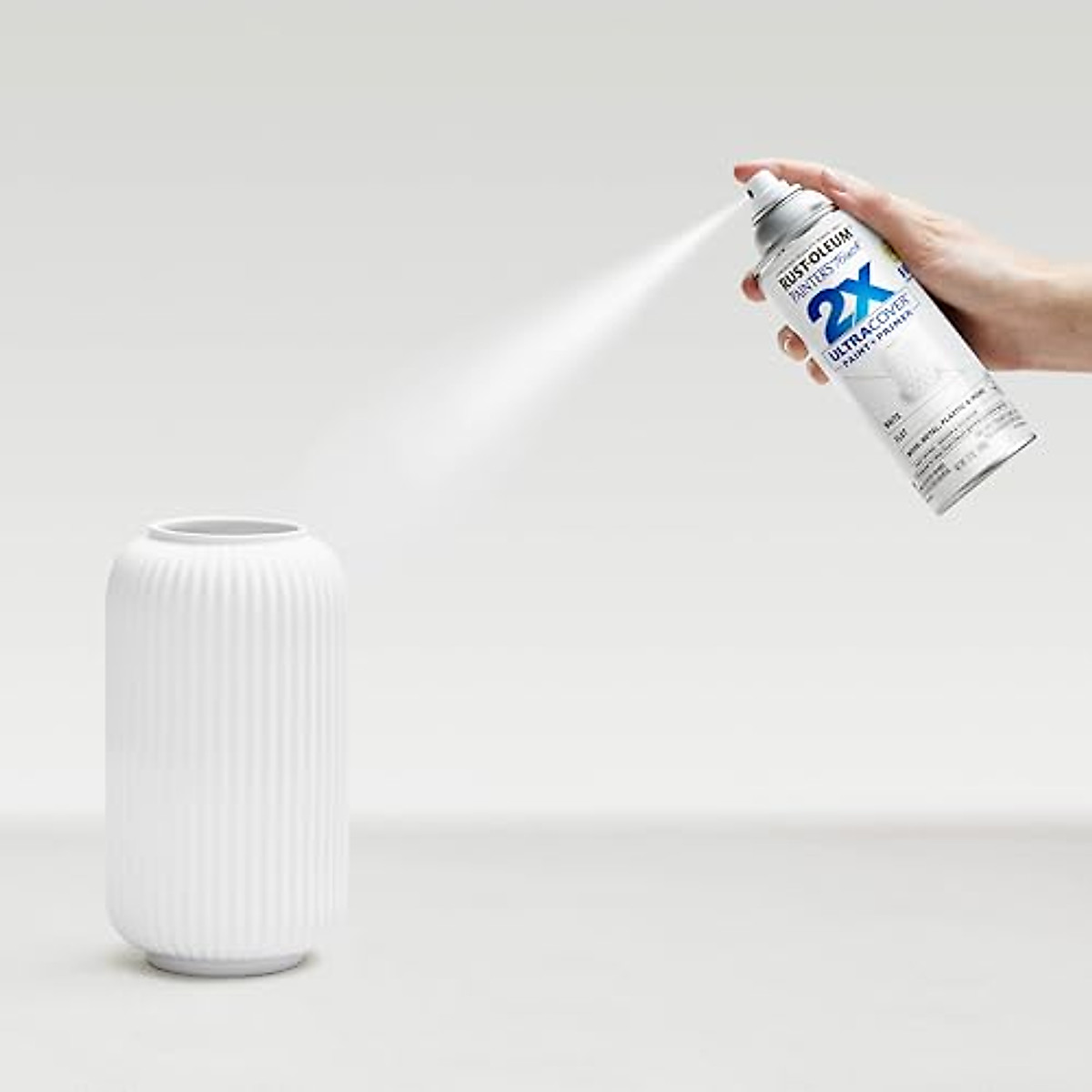 Rust-Oleum 334021-6PK Painter's Touch 2X Ultra Cover Spray Paint, 12 oz, Flat White, 6 Pack