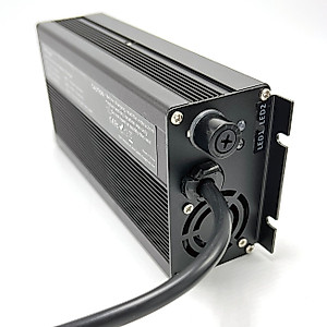 24V (29V Actual) Lithium LiFePO4 Battery Charger with Red SB50 Quick Connect Connector for 24 Volt LiFePO4 Battery Pack Between 20Ah and 150Ah Capacity