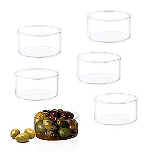 Borosil Small Glass Bowls, 6 Oz, Set of 6, Clear Glass Ramekin, Lightweight Katori Bowls for Kitchen, Heat Resistant, Glass Prep Bowls, Glass Desserts Cups, Condiment Bowls, Freezer & Dishwasher Safe