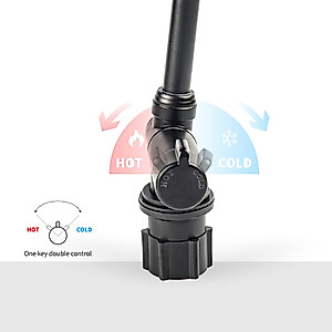 DALUOBO Folding Faucet 360 Degree Swivel hot and Cold Water Faucet Kitchen Bathroom RV Marine Deck Hatch Caravan Boat Camper Accessories