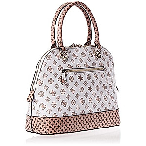GUESS Cessily Dome Satchel, White Multi