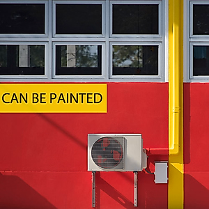 3" W 16.1Ft L Line Set Cover Kit for Mini Split Air Conditioners Decorative PVC Slim Line Cover for Central AC & Heat Pumps Systems Tubing Cover (3" W 16.1Ft L)