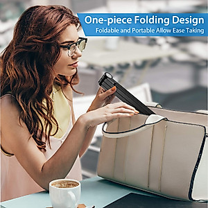 FURNINXS Laptop Stand for Desk Adjustable Foldable Ergonomic Laptop Holder Riser Portable Aluminum Computer Notebook Stand for Elevated 10~15.6" Dell, HP, MacBook Air Pro, Lenovo, Chromebook