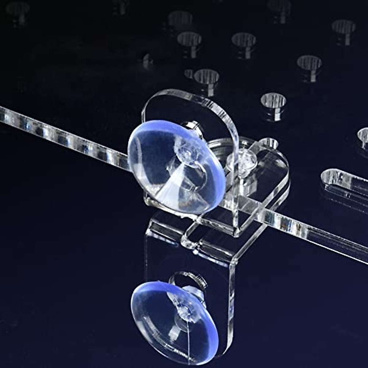 Gigicloud Fish Tanks Transparent Acrylic Divider with Suction Cup Fish Tank Aquarium Accessories DIY Designed Clear Easy to Bent Cut and Assemble for Fighting Sick Fish, 7 X 6.3 Inch