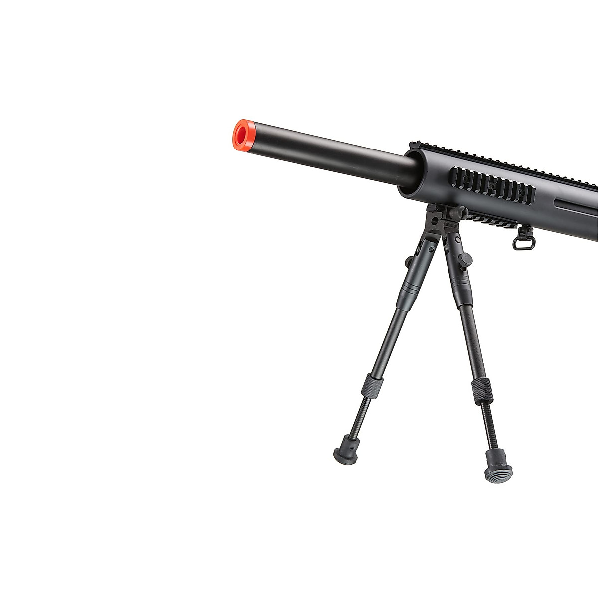 WF 410 High FPS Airsoft M24 Bolt Action Tri Rail Airsoft Rifle with Scope & Bipod - Black