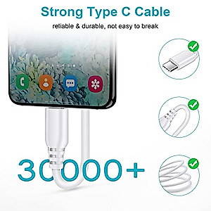20W Samsung Galaxy Phone Charger Android Fast Charger C Type C Charger Cable Fast Charging for Samsung Galaxy A13 5G/S21 FE/S22/A53 5G/Z Flip 5/Z Fold3/A03S/A32/A52/S20 FE/A32/A01 A11,Pixel 7 6 Pro
