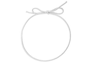 WGH Stretch Loops with Pre-Tied Bows, Elastic Cord Ribbon, Gift Box Bows, Craft & Easy Wrapping, Elastic Ribbon String for Gifts, Box, Craft, Bags - Pack 50 Units (10", White)