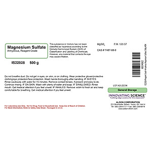 ALDON Innovating Science Reagent Grade Anhydrous Magnesium Sulfate, 500g - The Curated Chemical Collection