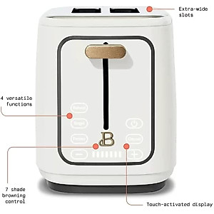 2 Slice Touchscreen Toaster, White Icing by Drew Barrymore (white)