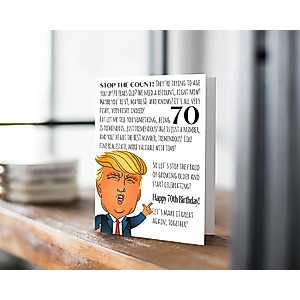 GIFTSFARM Funny 70th Birthday Card, 70 Birthday Card for Women Men, Birthday Card Decorations Gift for Him or Her Turning 70 Years Old (5 x 7 Inch Birthday Card with Kraft Envelope)