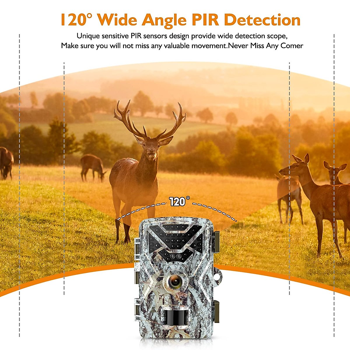 Hawkray Trail Camera 30MP 2K,Game Camera with Wide-Angle Motion Latest Sensor View 0.2s Trigger Speed 8 Batteries and 32GB SD Card 2'' HD TFT Screen Waterproof Cam for Wildlife Monitoring