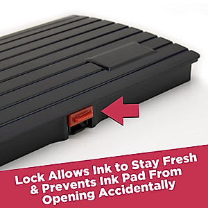 Extra Large Premium Black Ink Stamp Pad - 5" by 7" - Quality Felt Pad