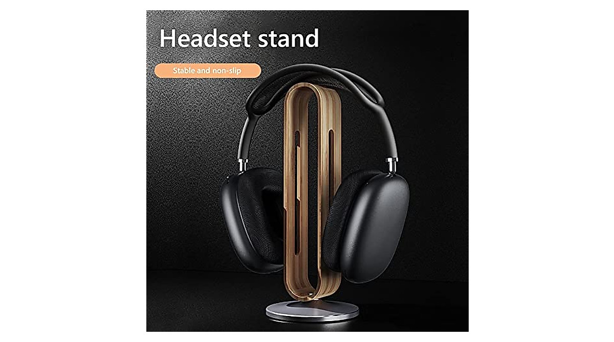 Premium ANIIC Bamboo Headset Stand for Gamers