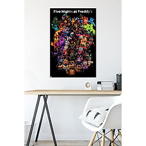 Trends International Five Nights at Freddy's: Special Delivery-Collage Wall Poster, 22.375" x 34", Unframed Version, Bathroom