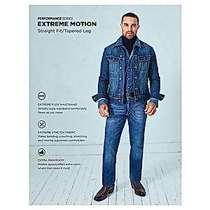 Lee Men's Extreme Motion Straight Taper Jean Maverick 34W x 30L