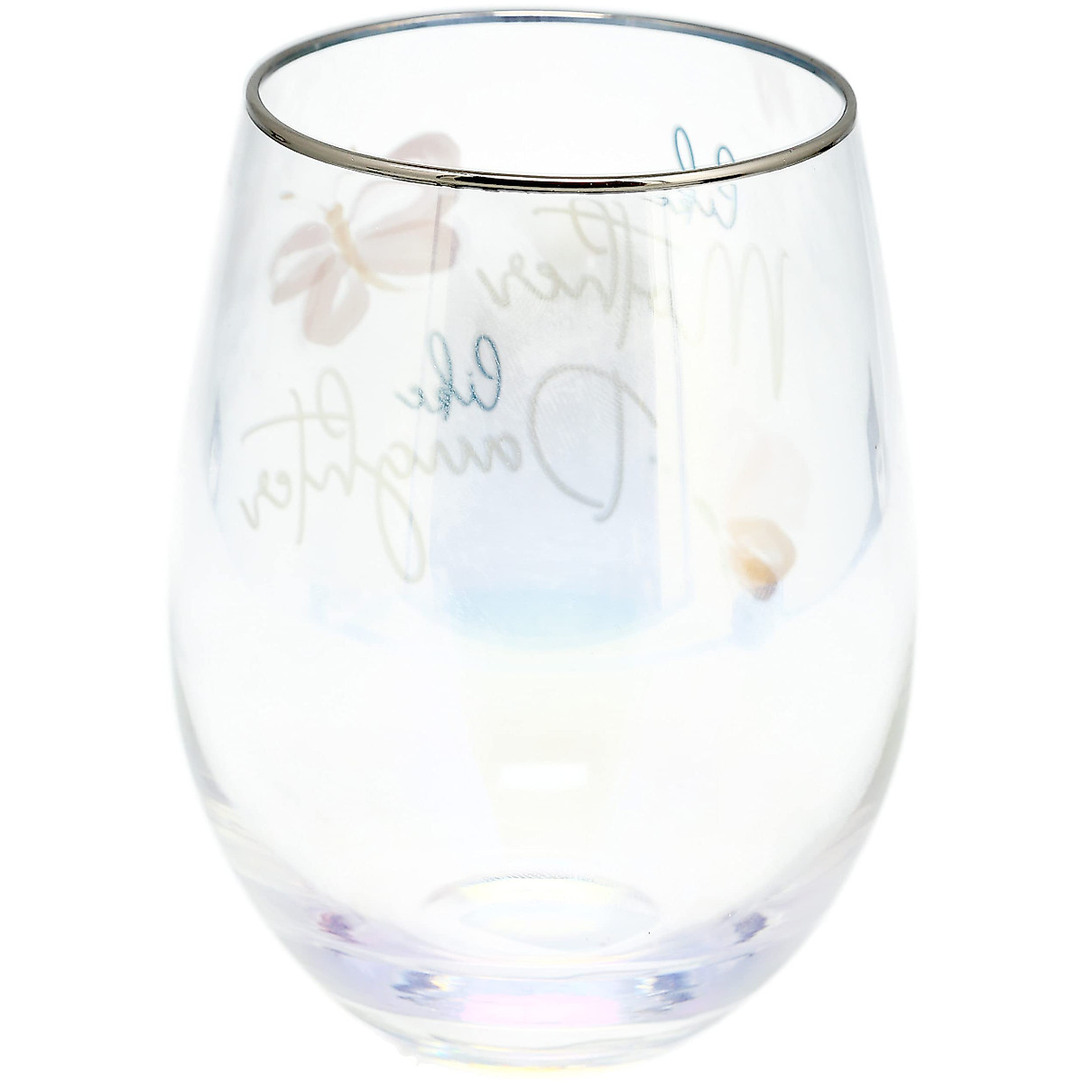 Pavilion - 18 oz Iridescent Stemless Wine Glass - Like Mother Like Daughter