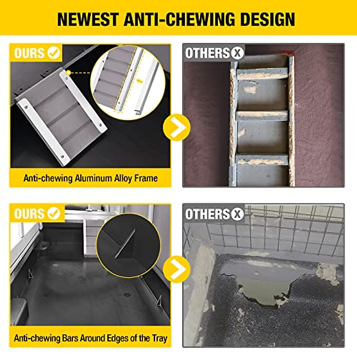 Aivituvin Guinea Pig Cage Anti-Chewing Hamster Cage Indoor Outdoor Small Animal Cages with Chewing Toy, Food Bowl, Hideout and Deep Leakproof Tray