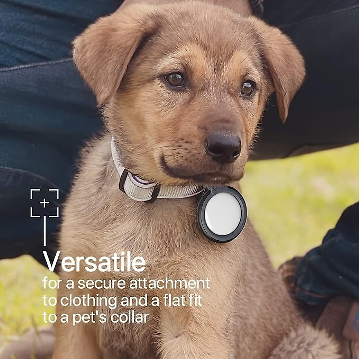 WAIRCO Airtag Holder - Revolutionary Secure Snap Closure for Apple Airtag | Multi-Fabric Easy Attachment | Anti-Scratch Protective GPS Tracker Case, Kids, Seniors, Pet Collars & Luggage (Pink)