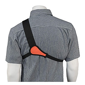 HOLSTERGUY RCH-101OR (Orange) Radio Chest Harness Shoulder Radio Holster Chest Pack Adjustable Single Radio Pouch Two-Way Radio Holster for Motorola Radios and Walkie Talkies RCH-101OR Made in USA