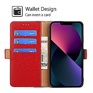 Fansipro Wallet Folio Case for Oppo Reno 2, Premium PU Leather Slim Fit Cover for Reno 2, 3 Card Slots, Well Fit, Red