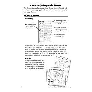 Evan-Moor Daily Geography Practice, Grade 6, Homeschooling and Classroom Resource Workbook, Reproducible Worksheets, Teaching Edition, Downloadable Maps, USA, World, Continents, Oceans, Countries