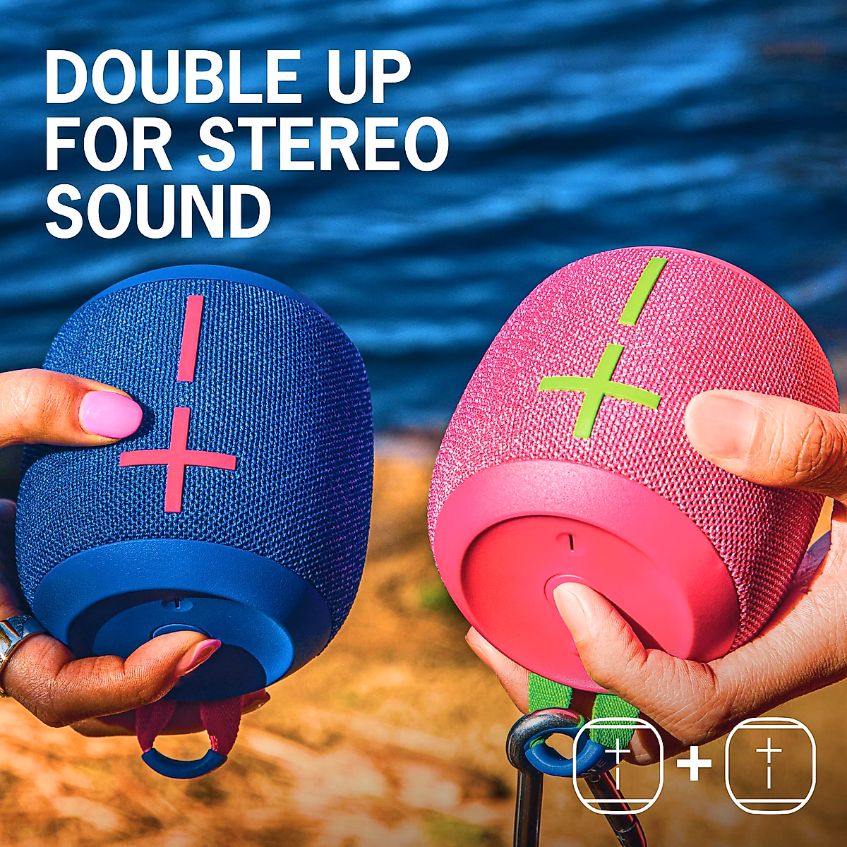 Ultimate Ears WONDERBOOM 3 Waterproof/Dustproof Mini Speaker - Performance Blue (Renewed)