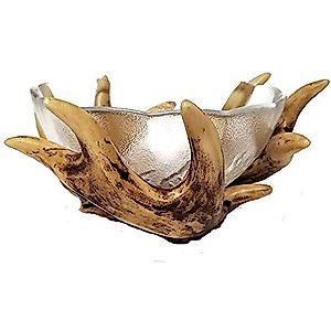 Antler Bowl with Glass Bowl