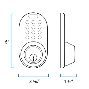 MiLocks BXF-02SN Digital Deadbolt Door Lock and Passage Handleset Combo with Keyless Entry via Remote Control and Keypad Code for Exterior Doors, Satin Nickel