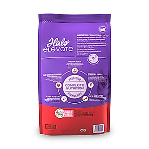 Halo Elevate Dry Dog Food, Healthy Grains Red Meat Recipe, Small Breed, 10lb