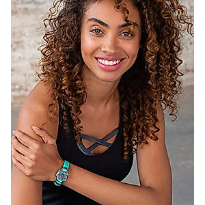 Armitron Sport Women's 45/7012TEL Digital Chronograph Teal Resin Strap Watch, 27mm, Teal/Silver