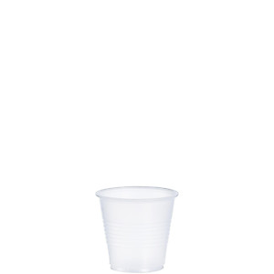 Dart Y35 3.5 oz Trans Ribbed Wall PS Cup (Case of 2500)