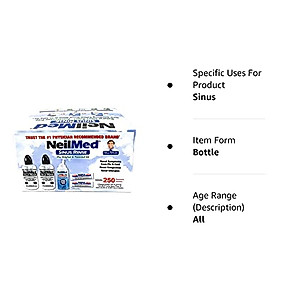 NeilMed Sinus Rinse All Natural Relief Premixed 250 Packets
