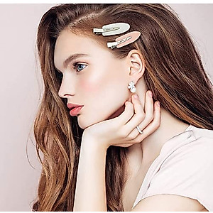 Gingbiss 20 Pcs No Bend Hair Clips, No Crease Hair Clips Curl Pin Clips with Storage Box for Hairstyle Bangs Waves Makeup Application