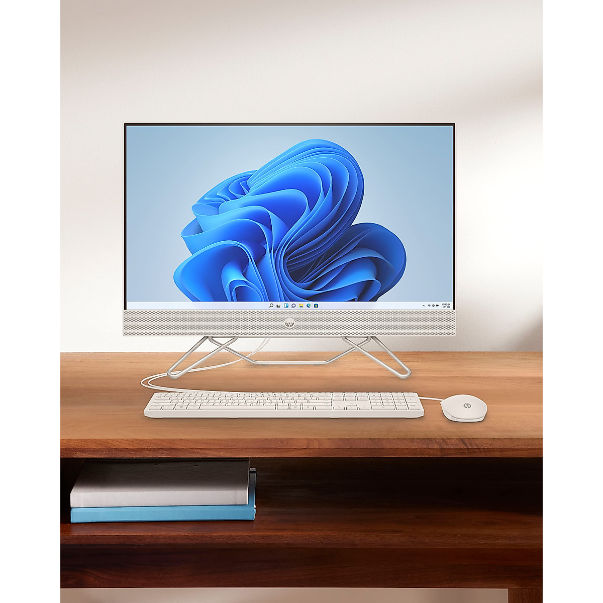 HP 24-cb0010 23.8” FHD All-in-One Desktop PC, Intel Celeron Processor J4025, 8GB RAM, 256 GB SSD, Webcam, WiFi, BT, Windows 11 Home (Renewed)