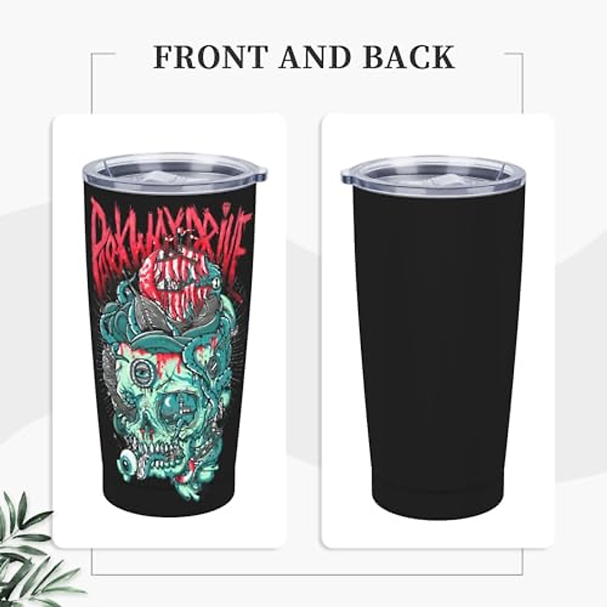 HIKTIEK Parkway Musics Drive Stainless Steel Insulated Car Sippy Cup With Lid Travel Mug for Cold Hot 20 oz