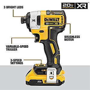 DEWALT FLEXVOLT ADVANTAGE 20V MAX* Combo Kit with Hammer Drill & Impact Driver, 6.0-Ah, 2-Tool (DCK2100D1T1)