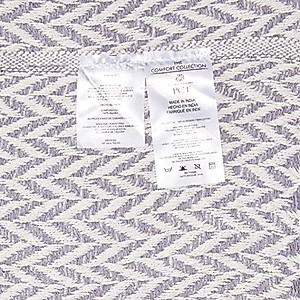 Amrapur Overseas | Monaco 100% Cotton Throw Blanket (Lavender Ash) 2 Pack