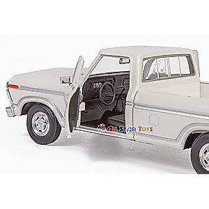 Motormax 1979 Ford F-150 Pickup Classic F150 Pick Up Truck 1:24 Diecast Collectible Model Car White 79346 All Star Toys Exclusive