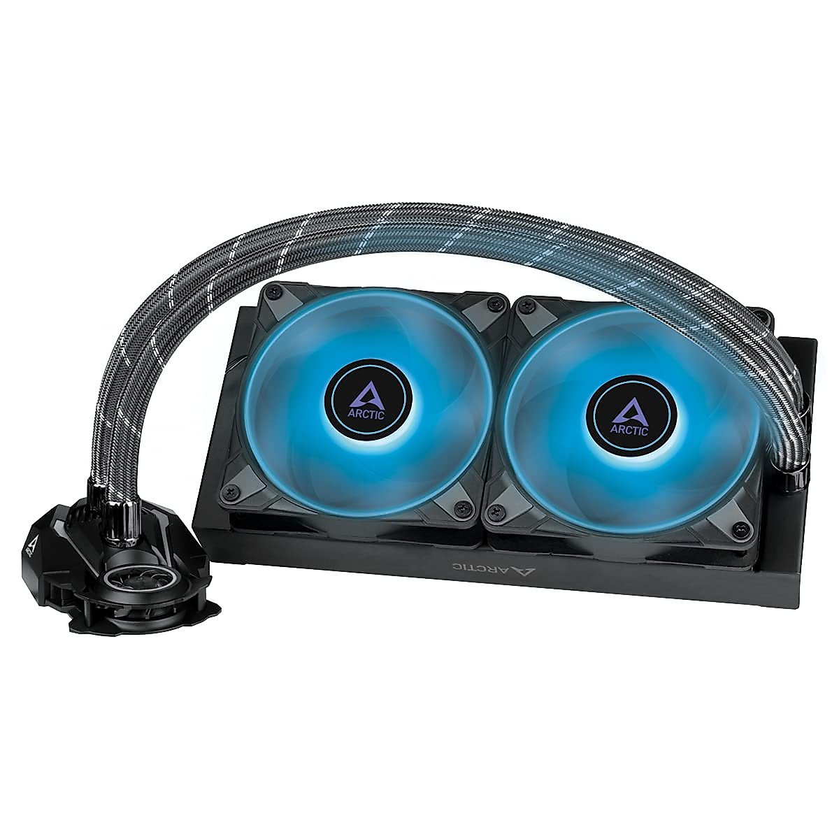 ARCTIC Liquid Freezer II 240 RGB (incl. Controller) - Multi-Compatible All-in-one CPU AIO Water Cooler with RGB, Intel & AMD Compatible, PWM-Controlled Pump, 200-1800 RPM, LGA1700 Compatible - Black