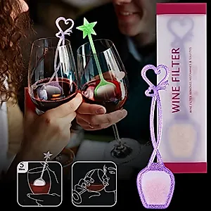 Wine Sulfite Filter Remove Sulfite Histamine - 8pcs Purifier Stir Stick Wine Reduce Allergic Reactions and Eliminate Headaches and Hangovers