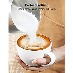 Paris Rhône Milk Frother and Steamer, 4 in 1 Detachable Milk Warmer, 500ML Hot Chocolate Maker and Electric Milk Heater, Food Grade Stainless Steel, Hot/Cold Foam Maker, Dishwasher Safe