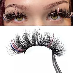 DOLLSTHETIC® - Original Doll | Glitter eyelashes, Thicker and fuller, comfortable lash band, TikTok Viral, 60 Wears Reusable Faux Mink Lashes, 25mm - 1 Pair