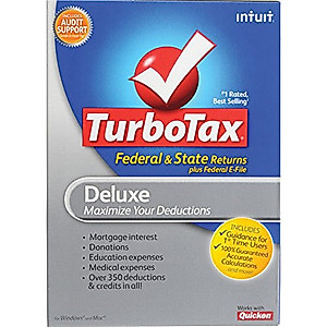 TurboTax Deluxe Federal + E-File + State 2012 for PC/Mac Disc
