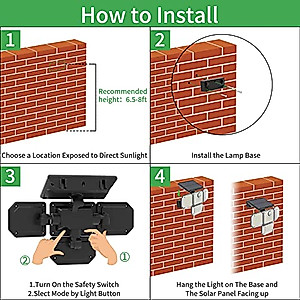 Solar Flood 3000 Lumens Solar Security Lights, Motion Lights Outdoor Solar Powered Waterproof, Solar Sensor Lights Outdoor Motion Detection with Remote Control, 2 Pack