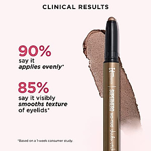 IT Cosmetics Superhero No-Tug Waterproof Eyeshadow Stick, Super Slate - Metallic Pewter - Longwear, Blendable Cream Eyeshadow with Built-In Primer - Suitable for Sensitive Eyes - 0.05 oz