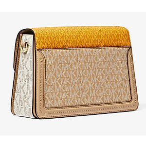 Michael Michael Kors Michael Kors Women s Jessie Medium Two Tone Logo Shoulder Bag in Sunshine Multi, Style 30S0SI6L2V.