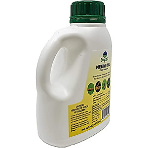 Deepthi Pure Neem Oil for Plants - Concentrated - Cold Pressed - Spray for Indoor Outdoor Garden - 100% Neem Oil - Natural Insecticide – Controls Mildew - 16.9 Fluid Oz (500 ml)
